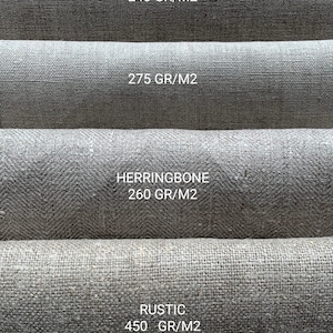 Heavy Weight Natural Linen Fabric by the Yard or Meter. Linen Fabric ...