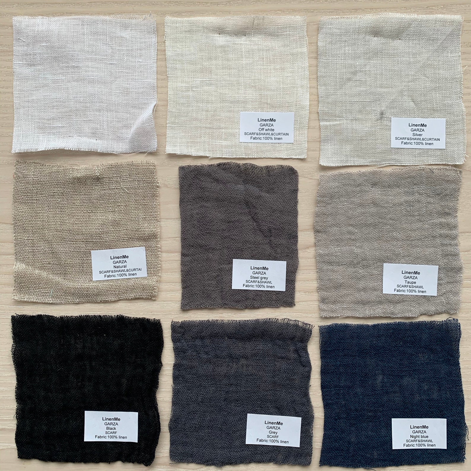 Washed Linen Summer Scarf. Softened Linen Scarves in 14 Colours. Hand ...