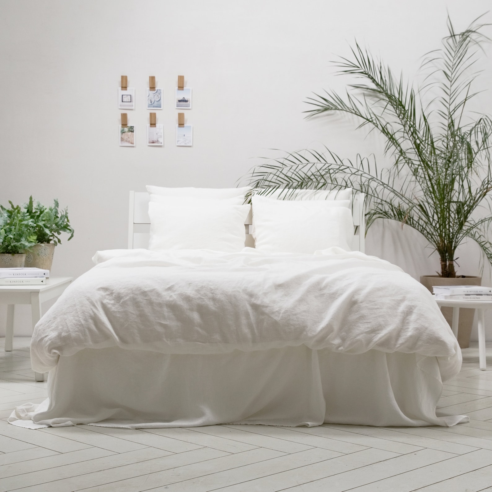 Natural Linen Bedding Set Washed Linen Duvet Cover & 2 - Etsy