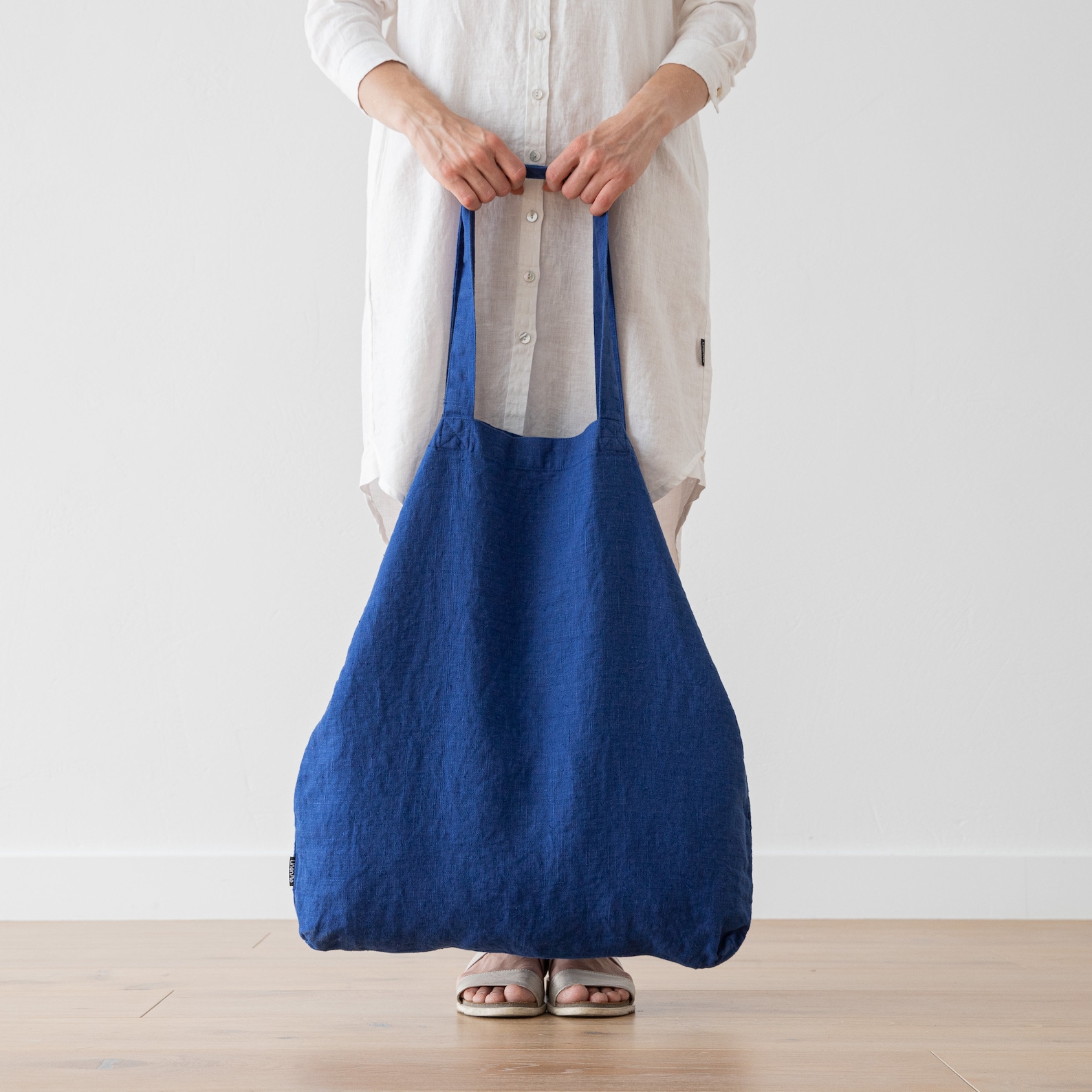 Heavy Linen Large Shopping Bag in Various Colours. Linen Market Bag ...