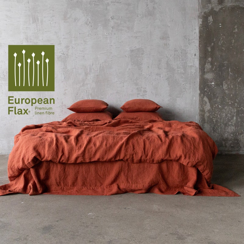 Rust Linen Duvet - Etsy