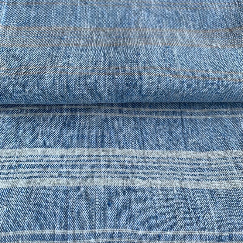 Blue Linen Fabric - Etsy