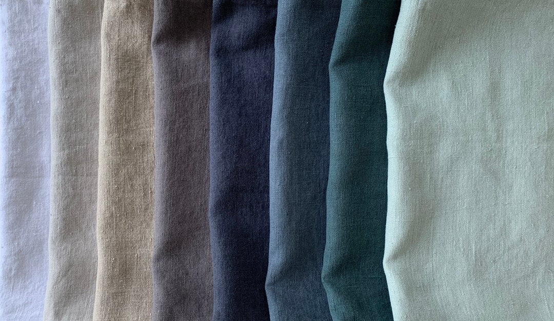 Plain Heavy Weight Linen Fabric by the Yard or Meter 150cm, 280 Gr/m2 ...