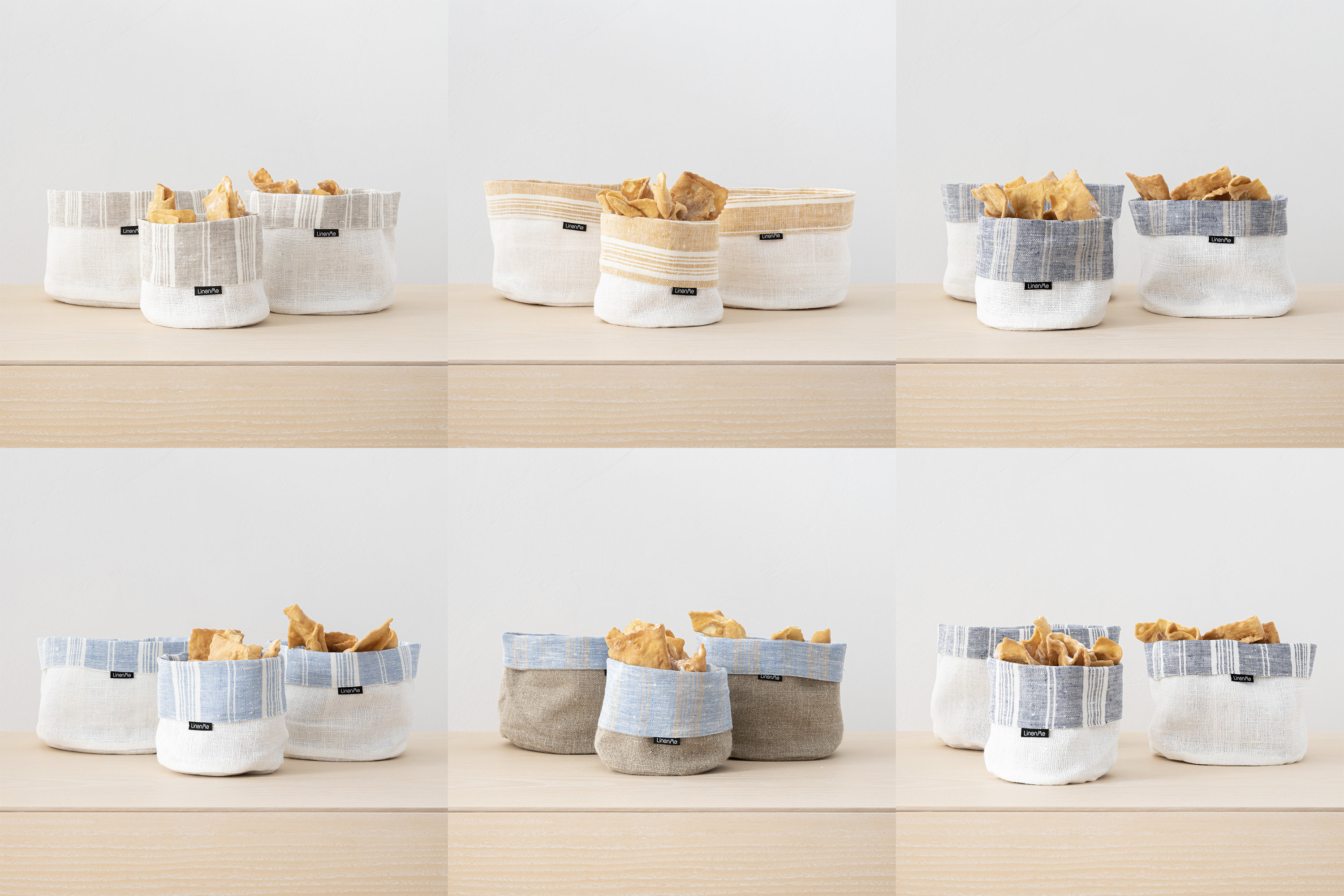 Linen Fabric Bread Basket Organic Food Storage Plant Pot - Etsy