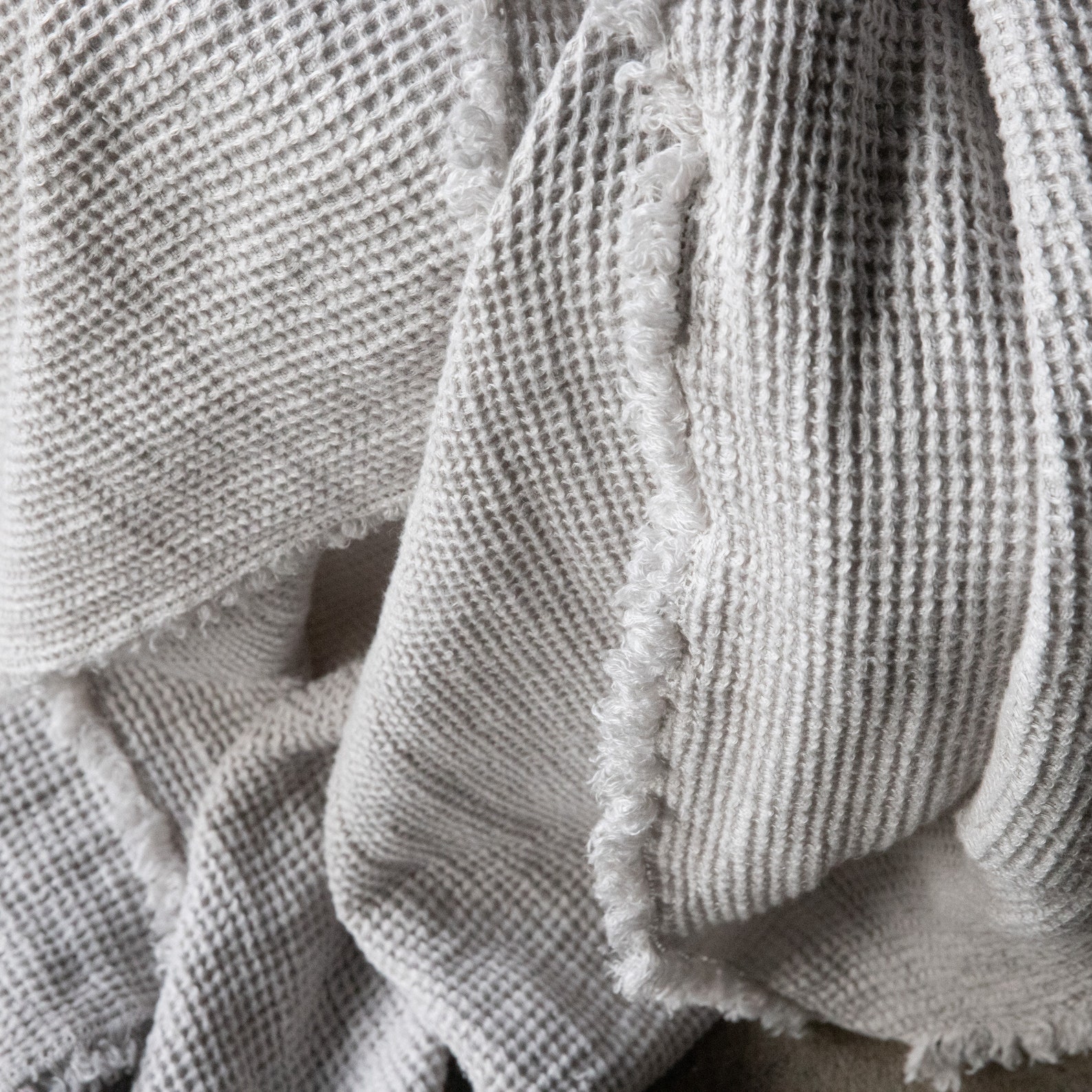 Waffle Linen Throw Blanket in Various Colours With Hand Made - Etsy