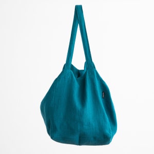 Linen Shopping Bag in Various Colours. Linen Market Bag. Linen Hand Bag ...