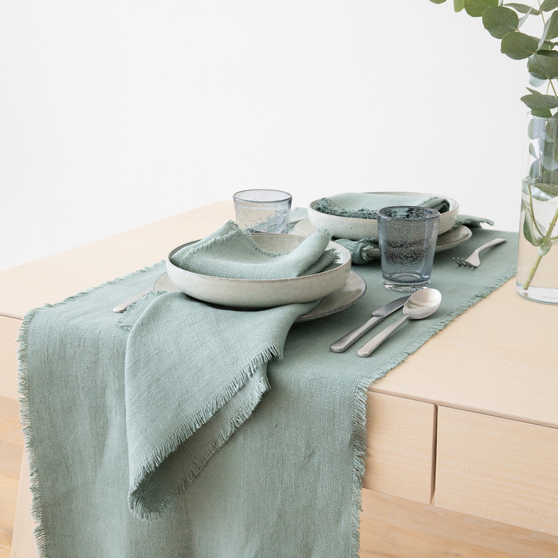 Rustic Linen Table Runner in Various Colors Hand Made With - Etsy