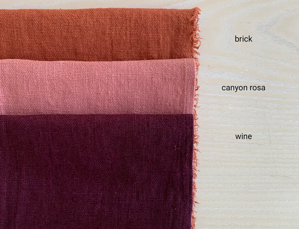 Sample Set of Washed Heavy Linen Rustic Weave Fabric for - Etsy