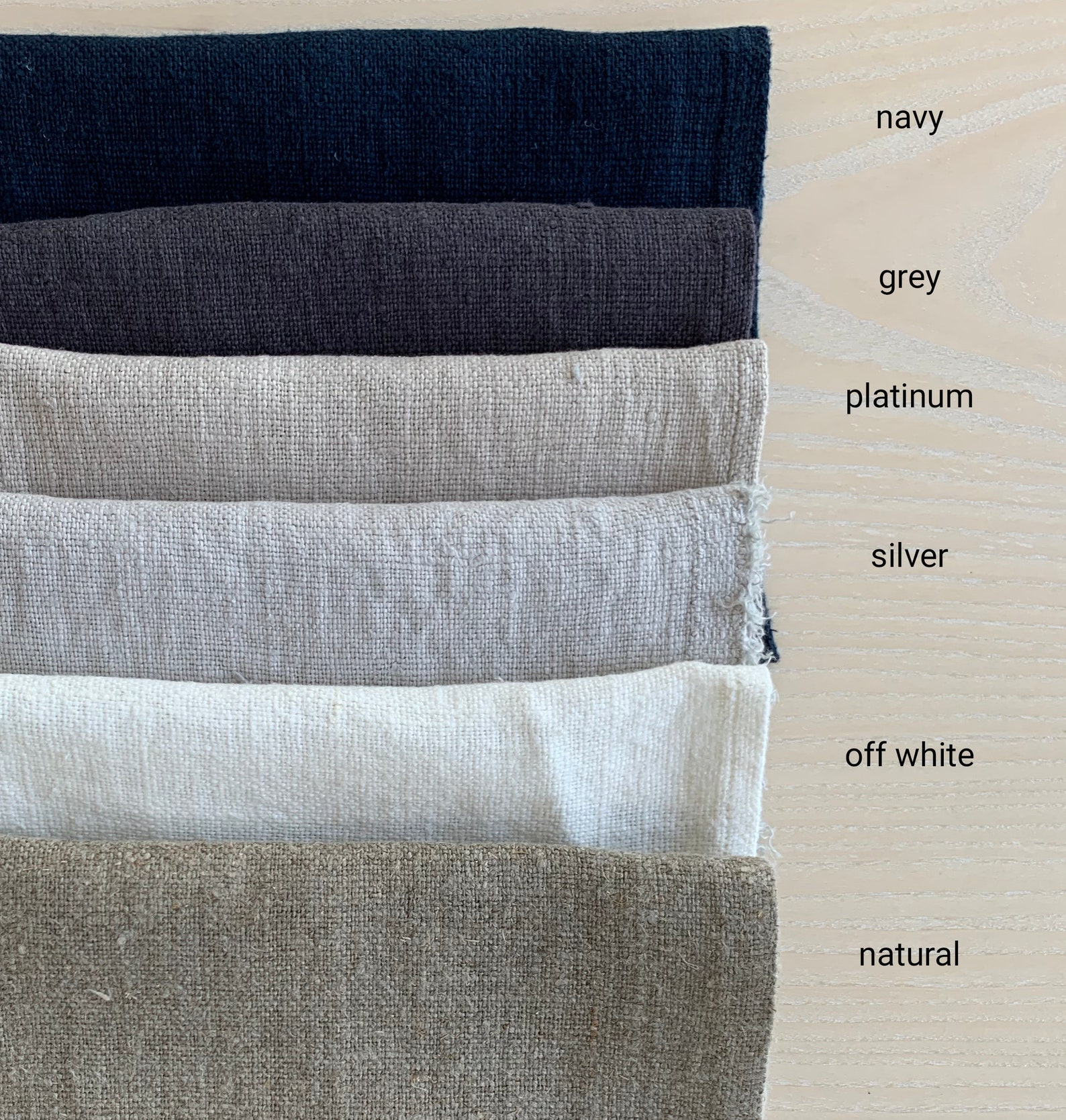 Washed Heavy Linen Fabric by the Yard or Meter. Any Length Linen Fabric ...