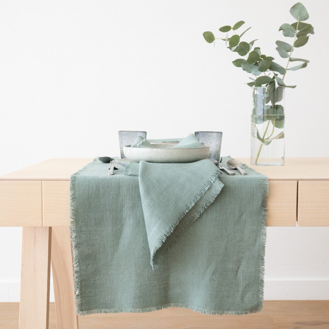 Rustic Linen Table Runner in Various Colors Hand Made With - Etsy