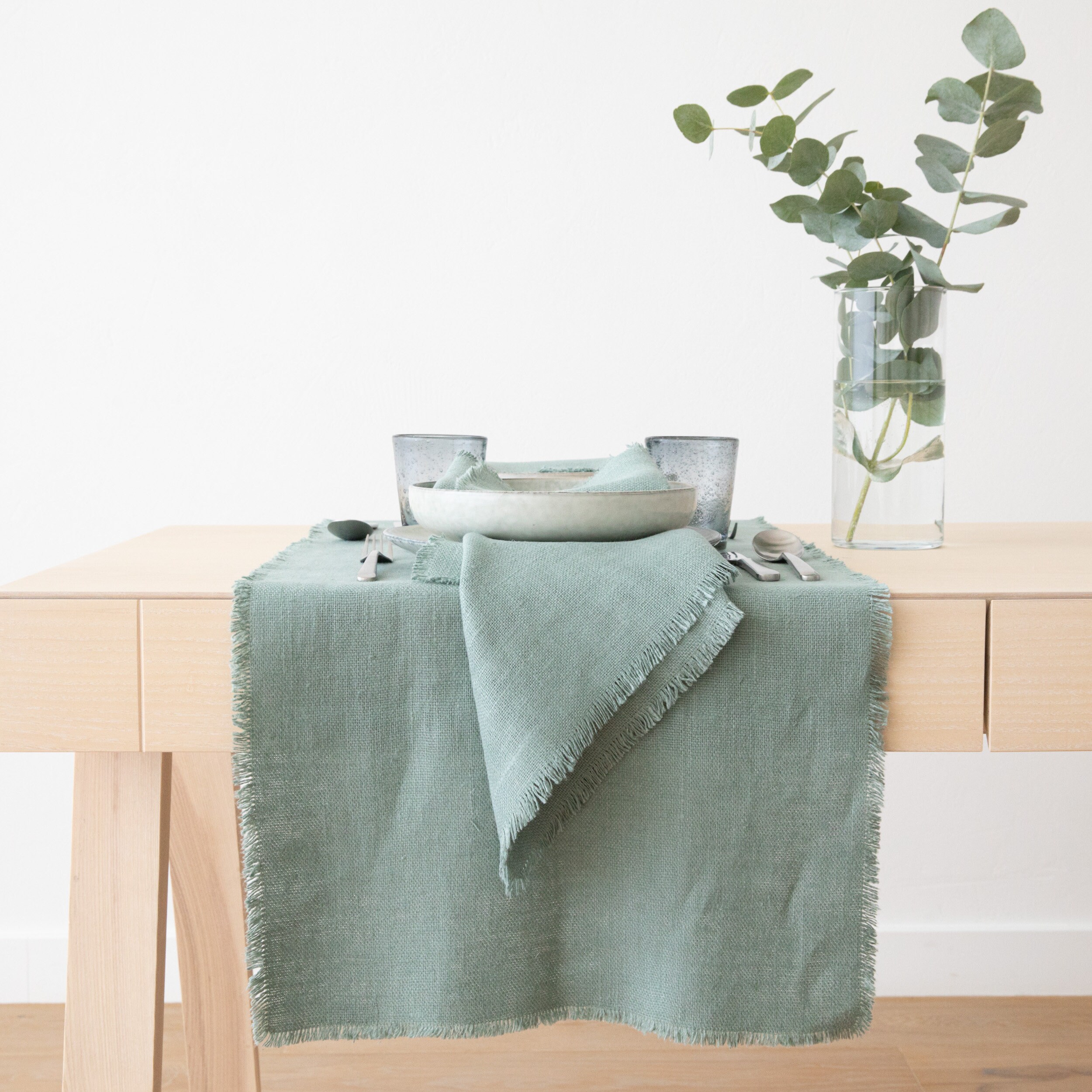 Rustic Linen Table Runner in Various Colors Hand Made With - Etsy UK