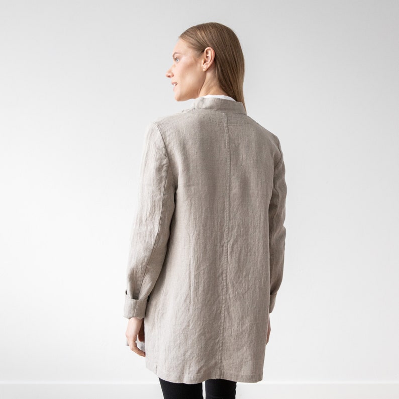 Washed Heavy Linen Jacket in Natural Paolo. Super Soft Linen - Etsy