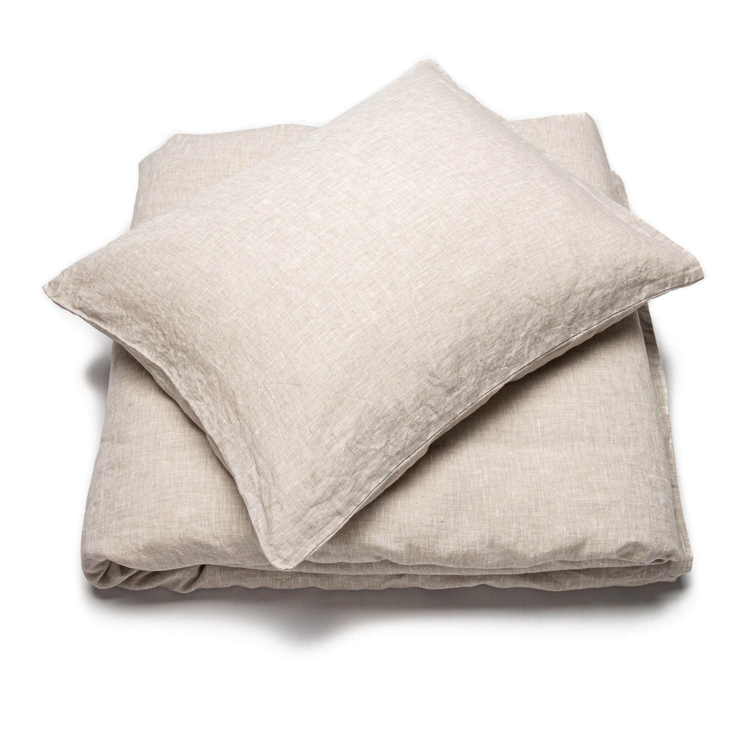 Stone Washed Linen Bedding set in Rosa. Pink Melange Linen | Etsy