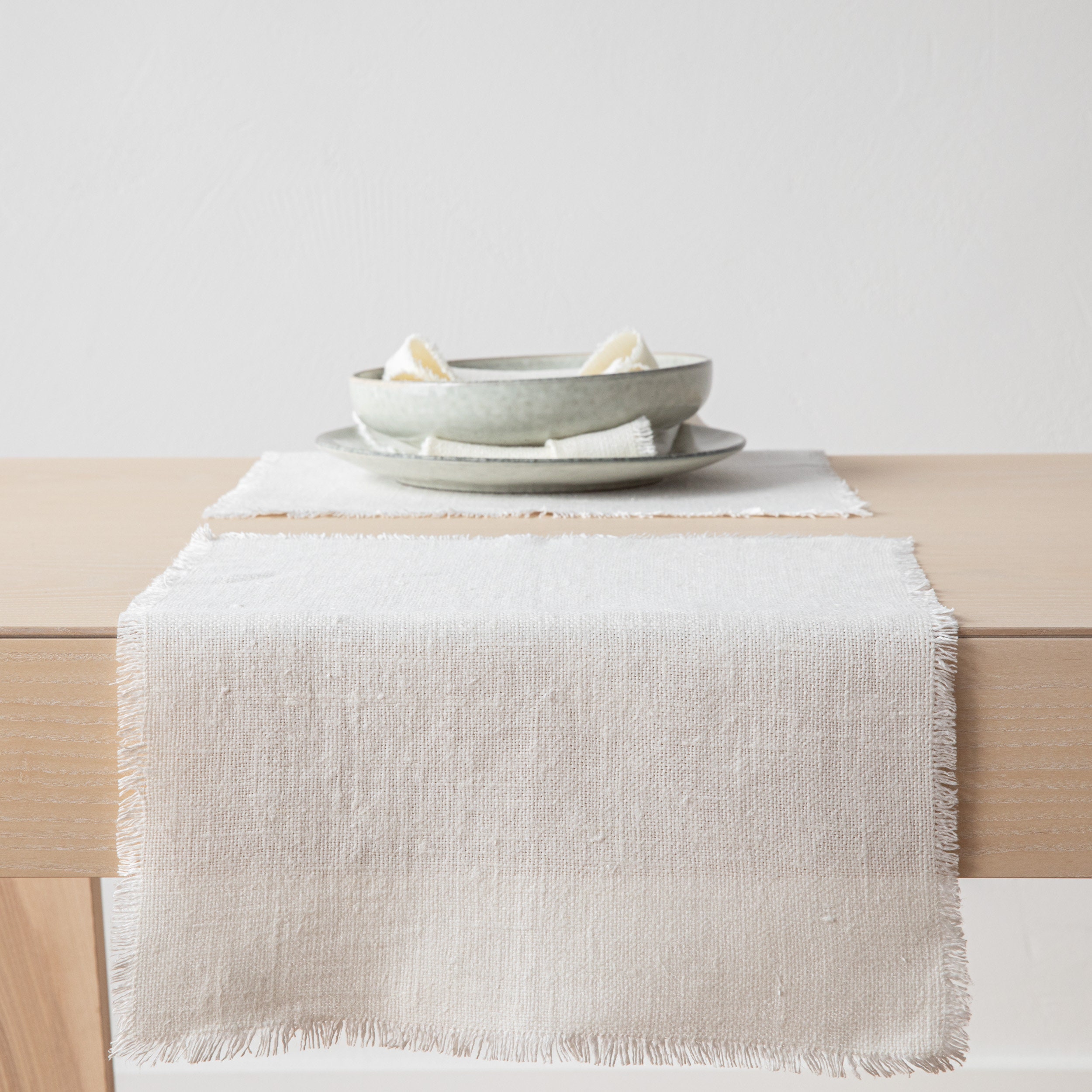 Hand Made Washed Linen Placemat in Various Colors. Rustic Weave, Washed ...
