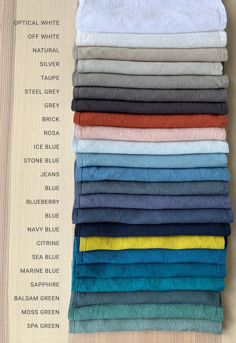 Washed Linen Napkins in Various Colors. Plain Weave Highest | Etsy