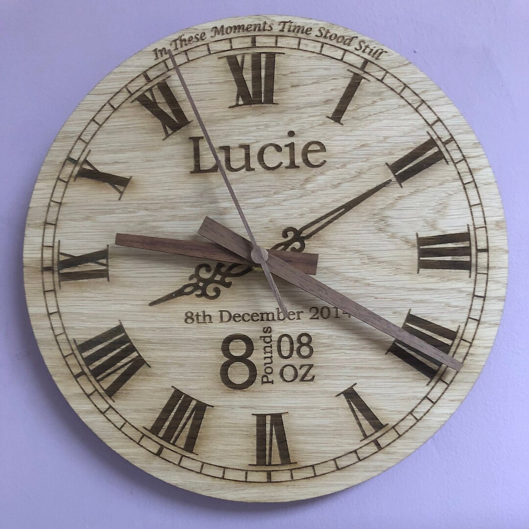 Personalised Working Birth Celebration Clocks - Etsy