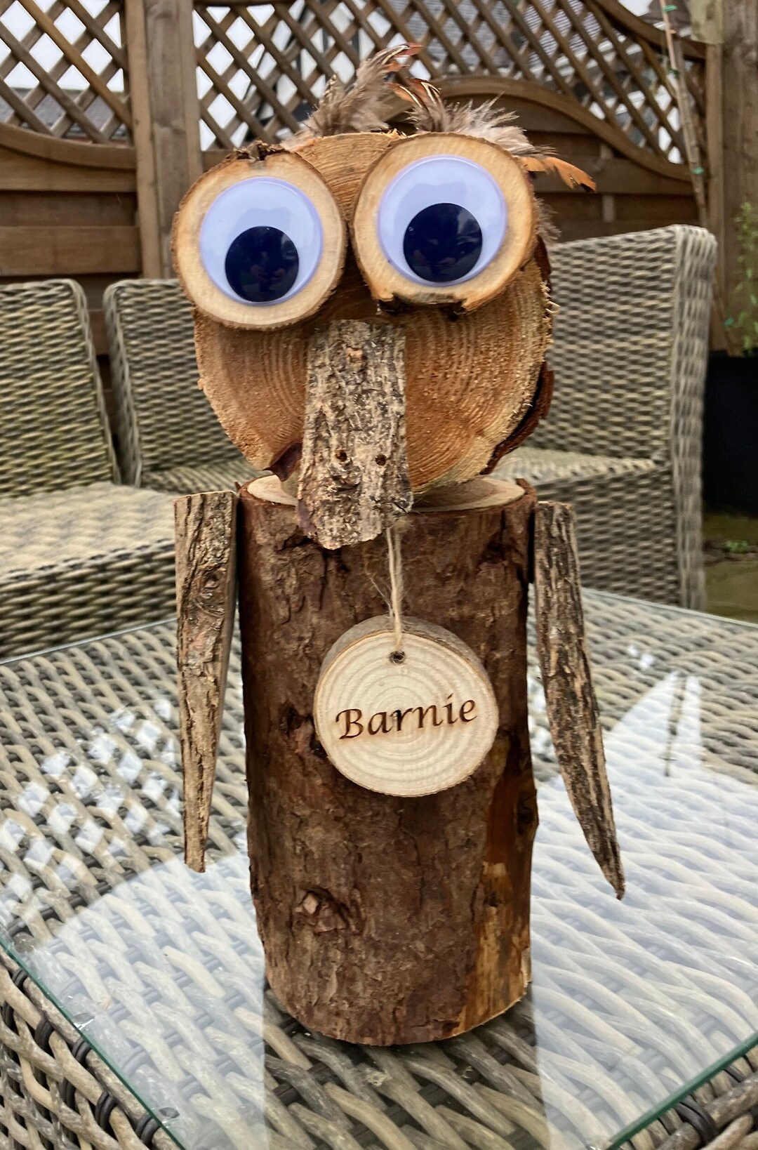 Personalised Log Owl - Etsy UK