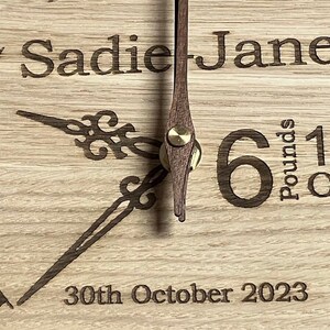 Personalised Working Birth Celebration Clocks - Etsy