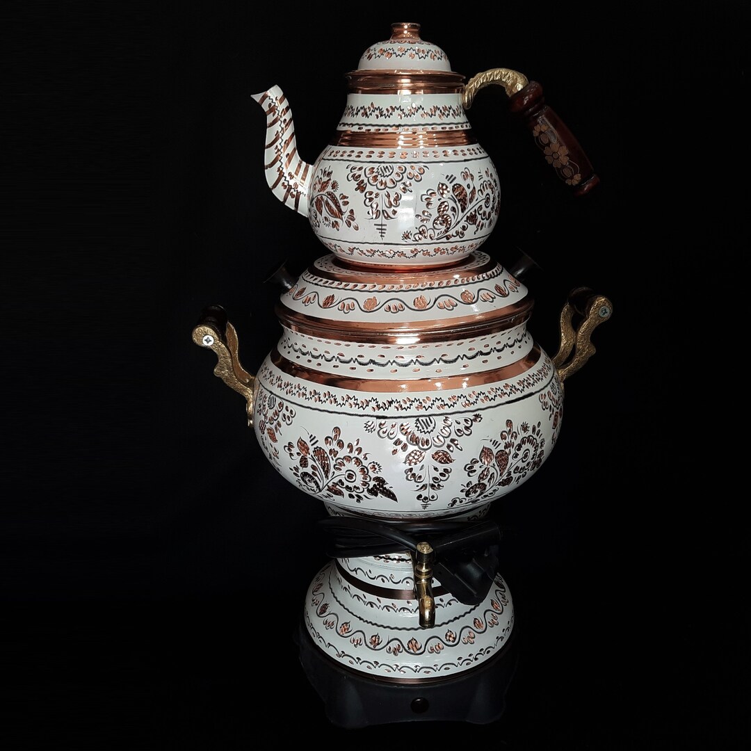 Tea Maker Electric Samovar Floral Design Copper Samovar Tea Maker Gift ...