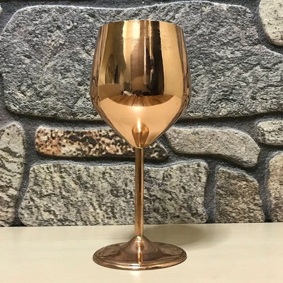 Vine Gall Copper Glasses Elegant Copper Wine Glass 13.5oz / - Etsy