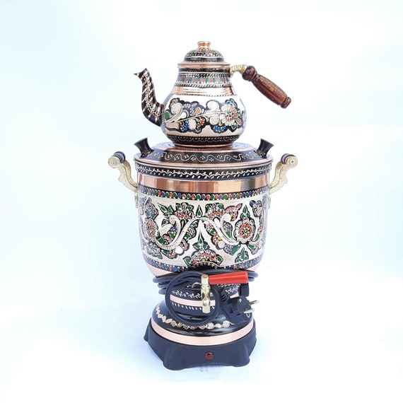 Tea Maker Electric Samovar Floral Design Copper Samovar Tea - Etsy