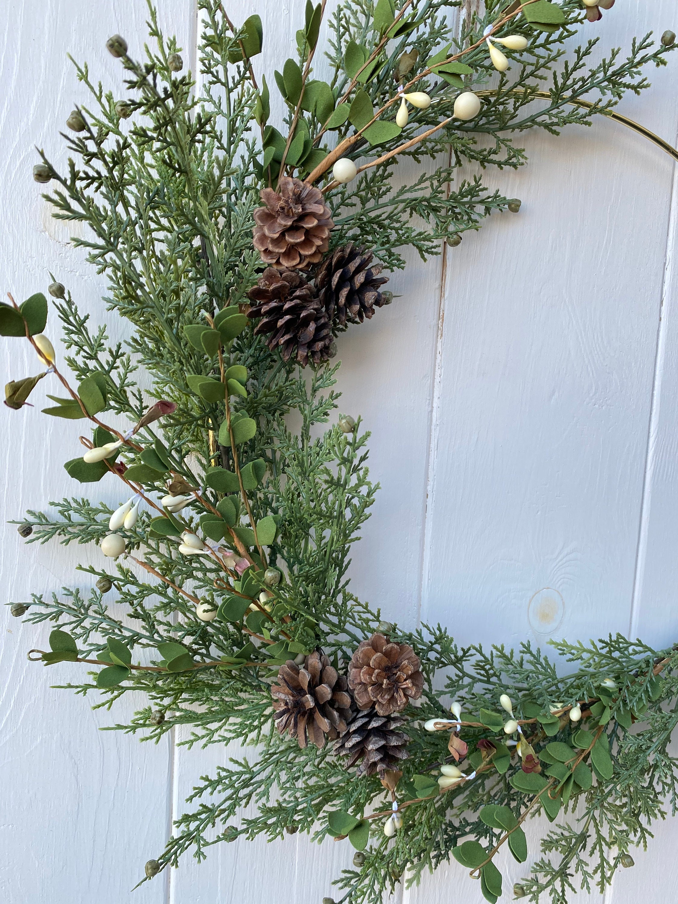 Modern Wreath Christmas Wreath Modern Christmas Wreath - Etsy