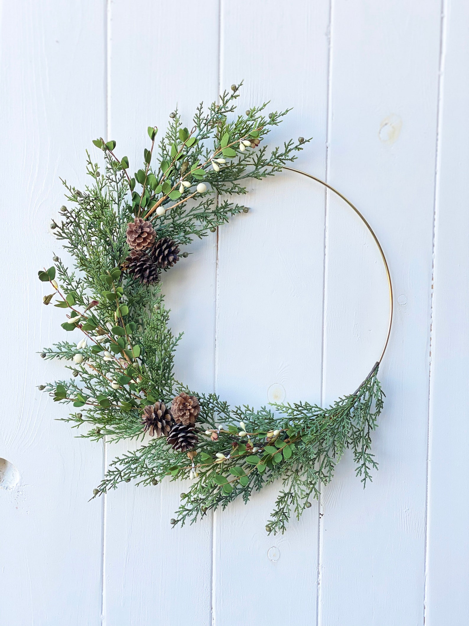 Modern Wreath Christmas Wreath Modern Christmas Wreath - Etsy