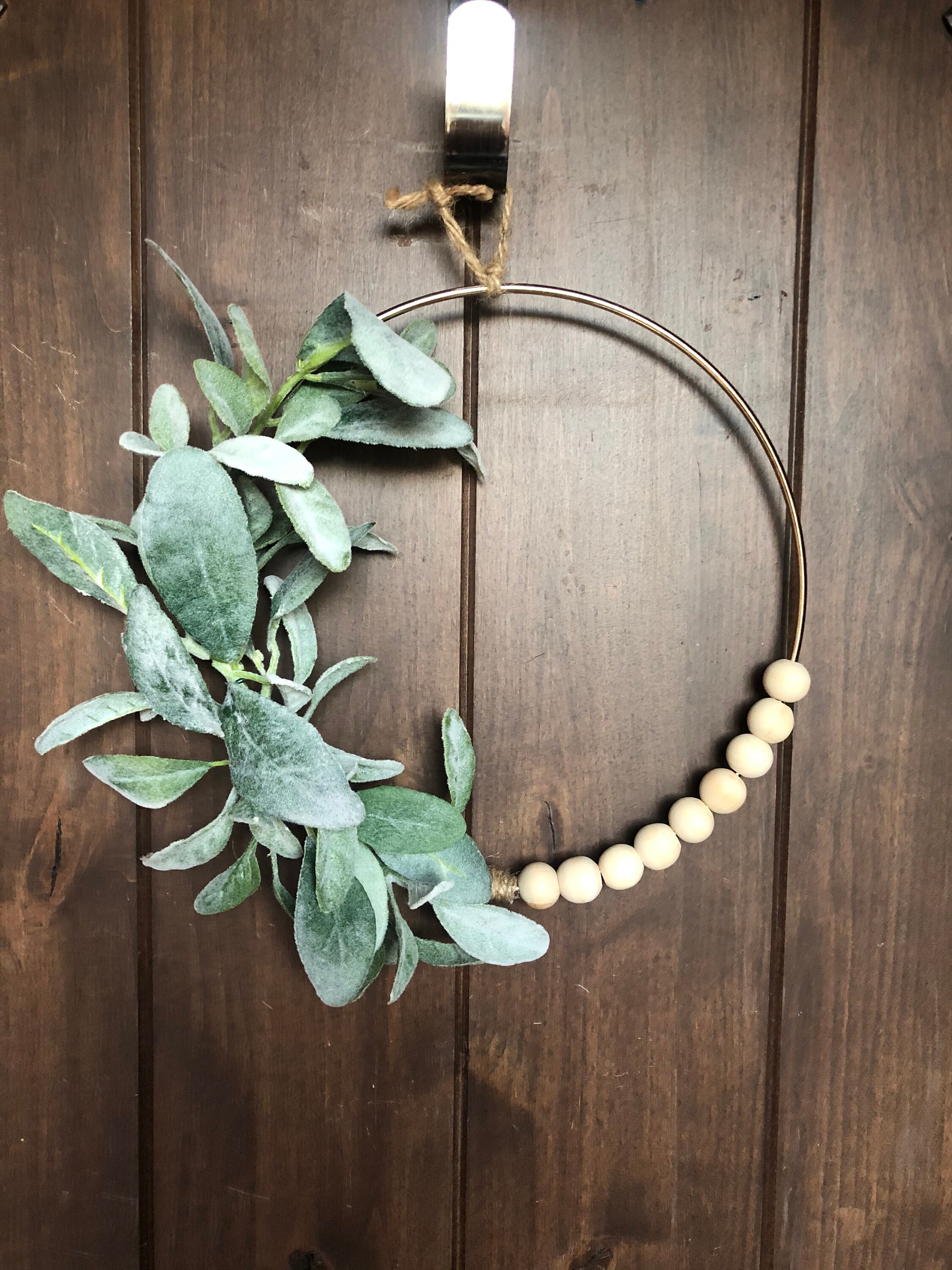 Neutral Wreath Simple Wreath Wall Decor Hoop Wreath Year | Etsy