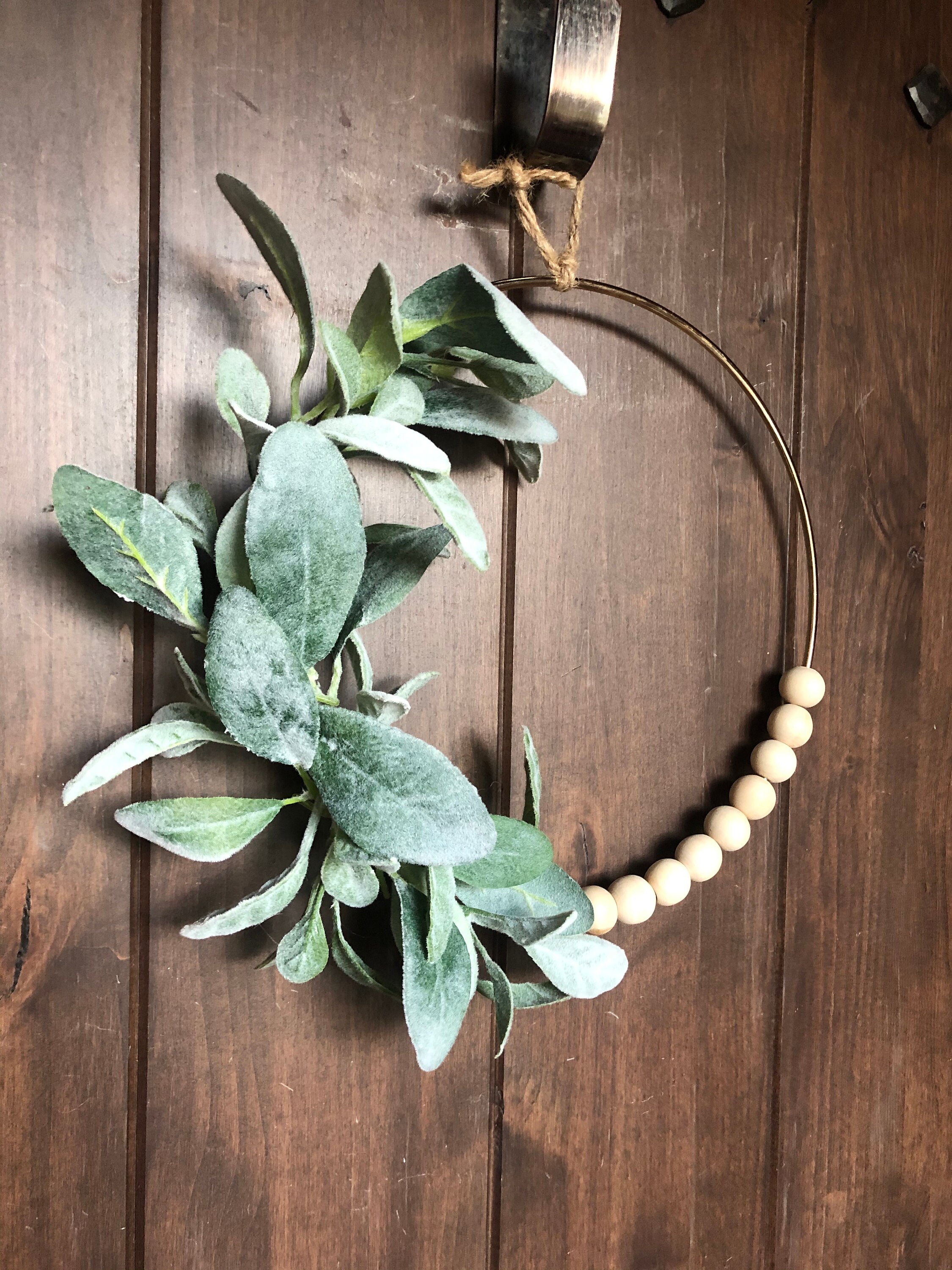 Neutral Wreath Simple Wreath Wall Decor Hoop Wreath Year | Etsy