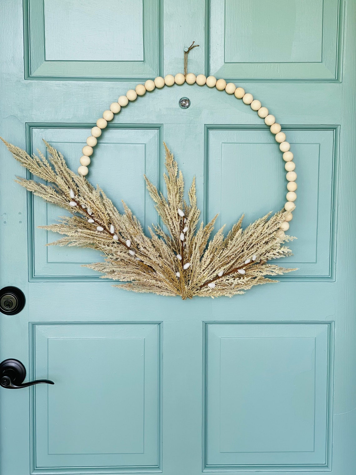Neutral Wreath Pampas Grass Wreath Fall Wreath Hoop Wreath - Etsy