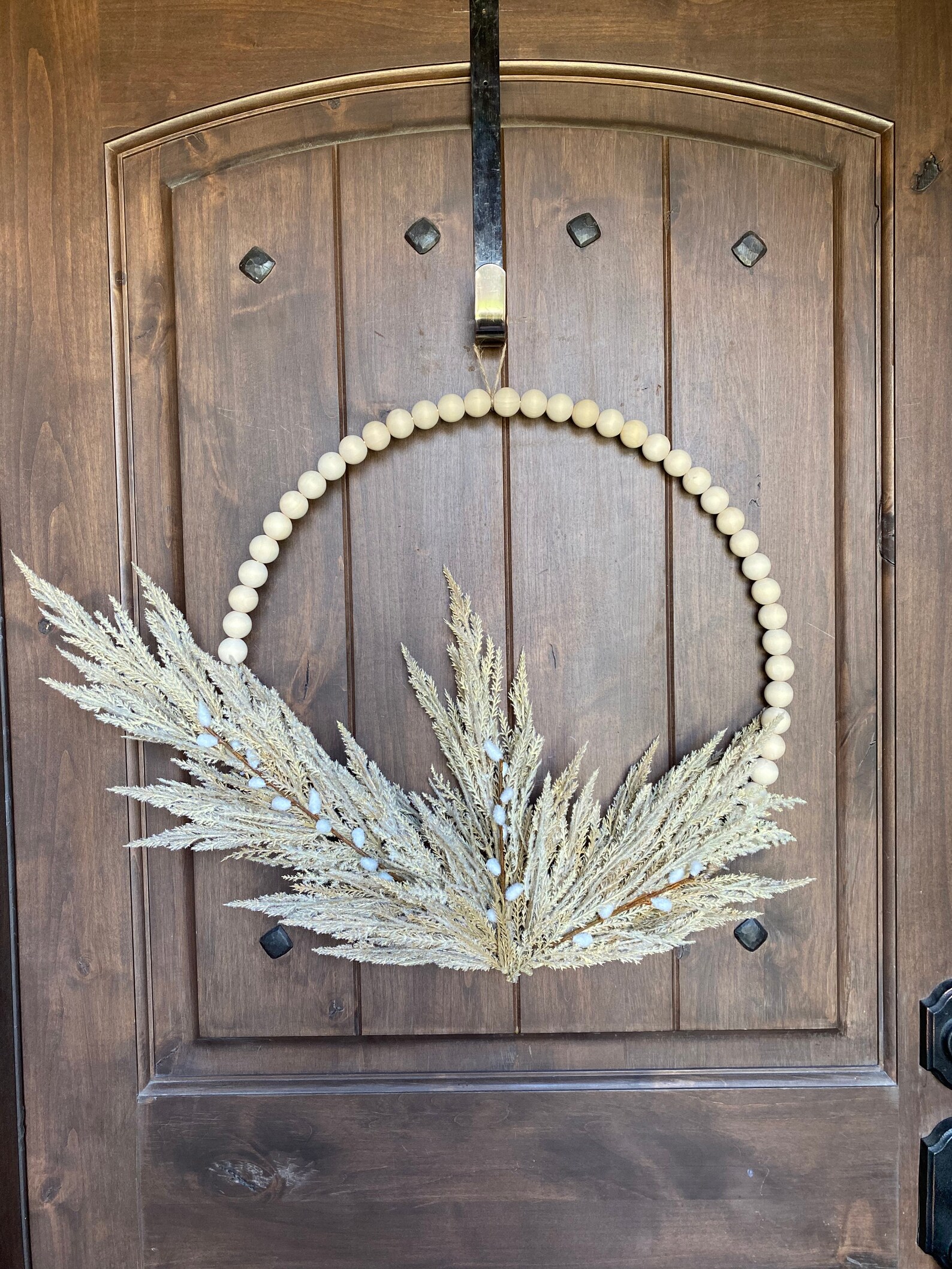 Neutral Wreath Pampas Grass Wreath Fall Wreath Hoop Wreath - Etsy