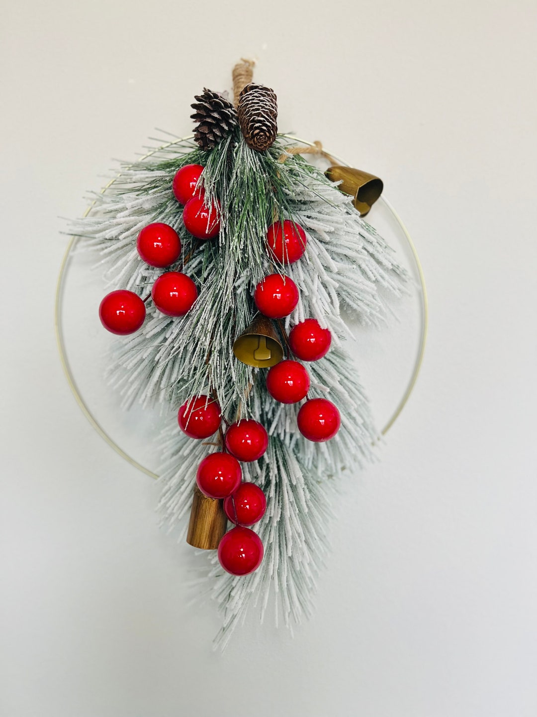 Winter Wreath Christmas Swag Flocked Swag - Etsy