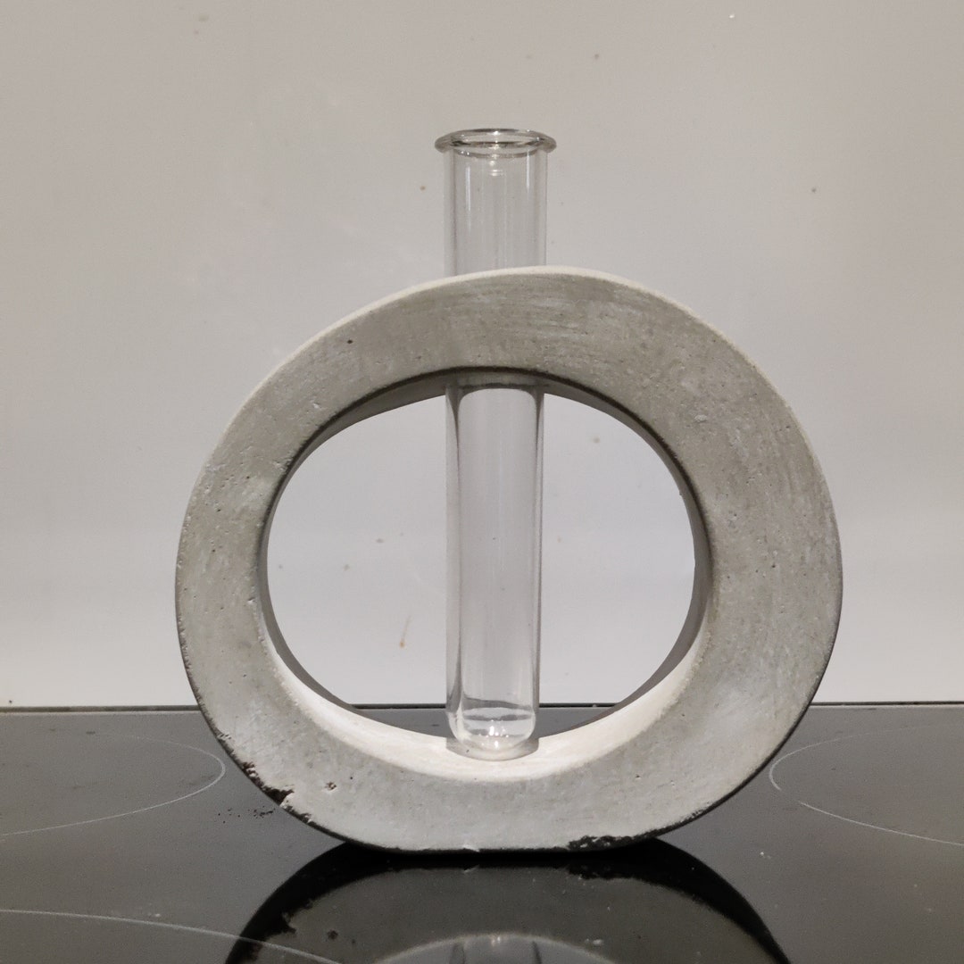 Circular Concrete Test Tube Vase. Great for Propagation of - Etsy