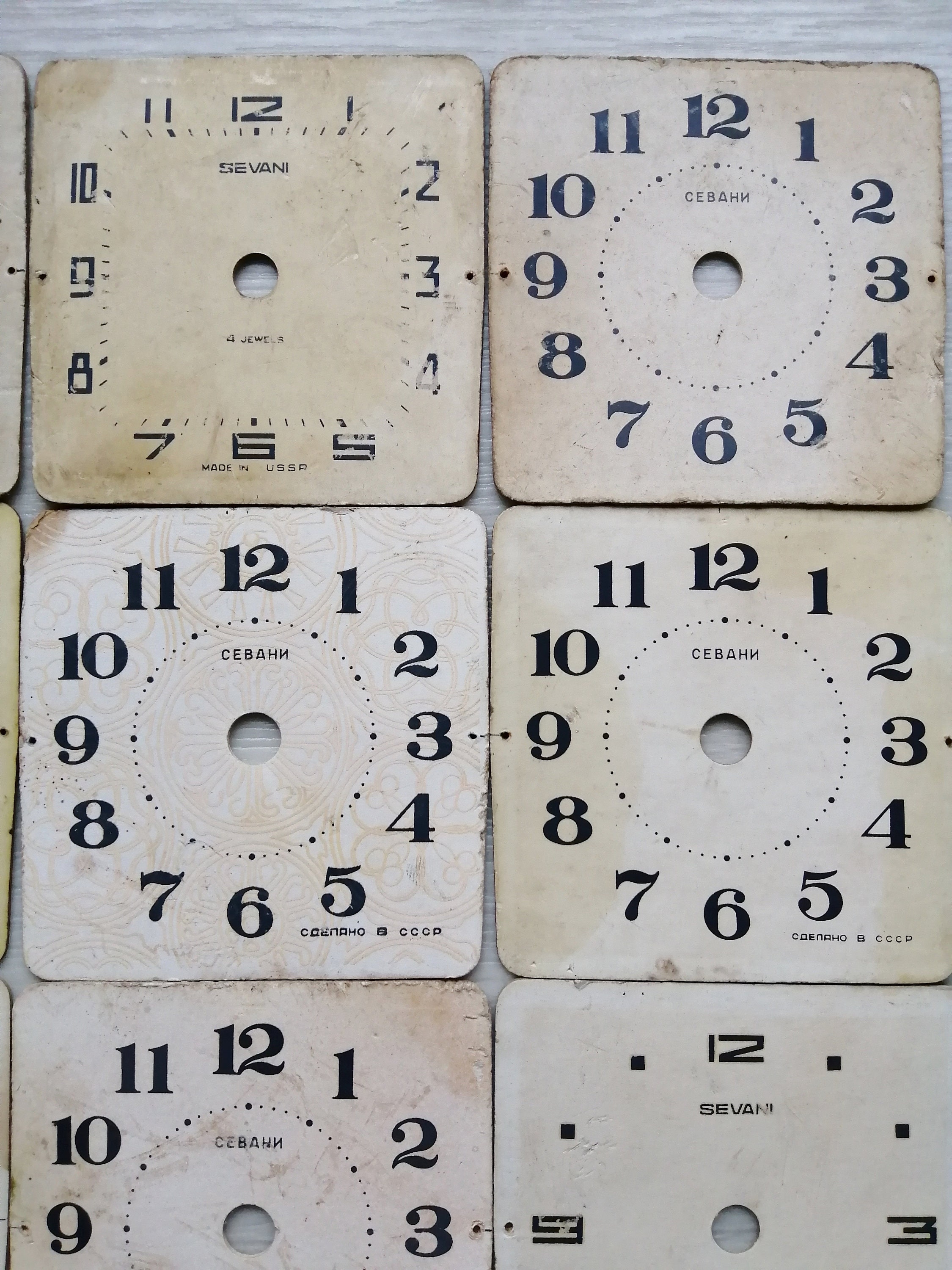 Lot of 9 Clock Dials Vintage Clock Faces Steampunk Art - Etsy