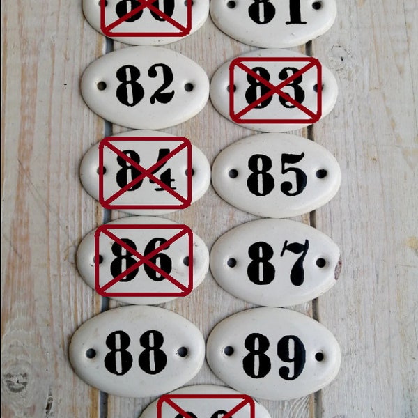 Enamel House Numbers - Etsy