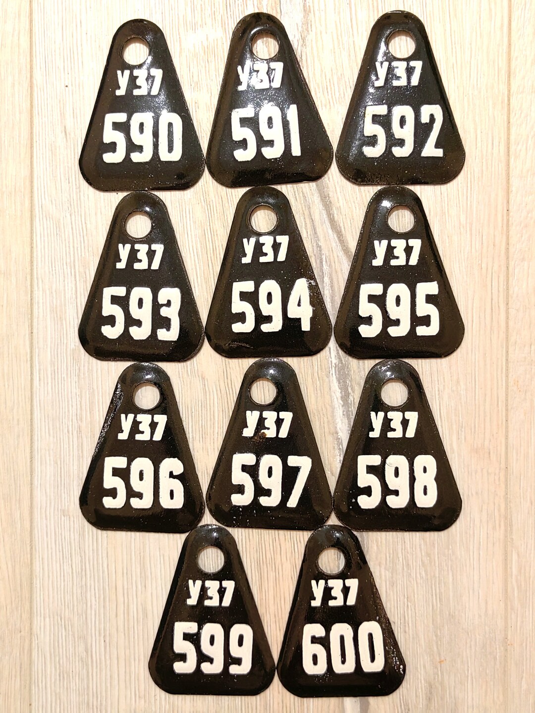 Vintage Soviet Era Metal Wardrobe Tag Sign Dressing Room Number Hotel ...