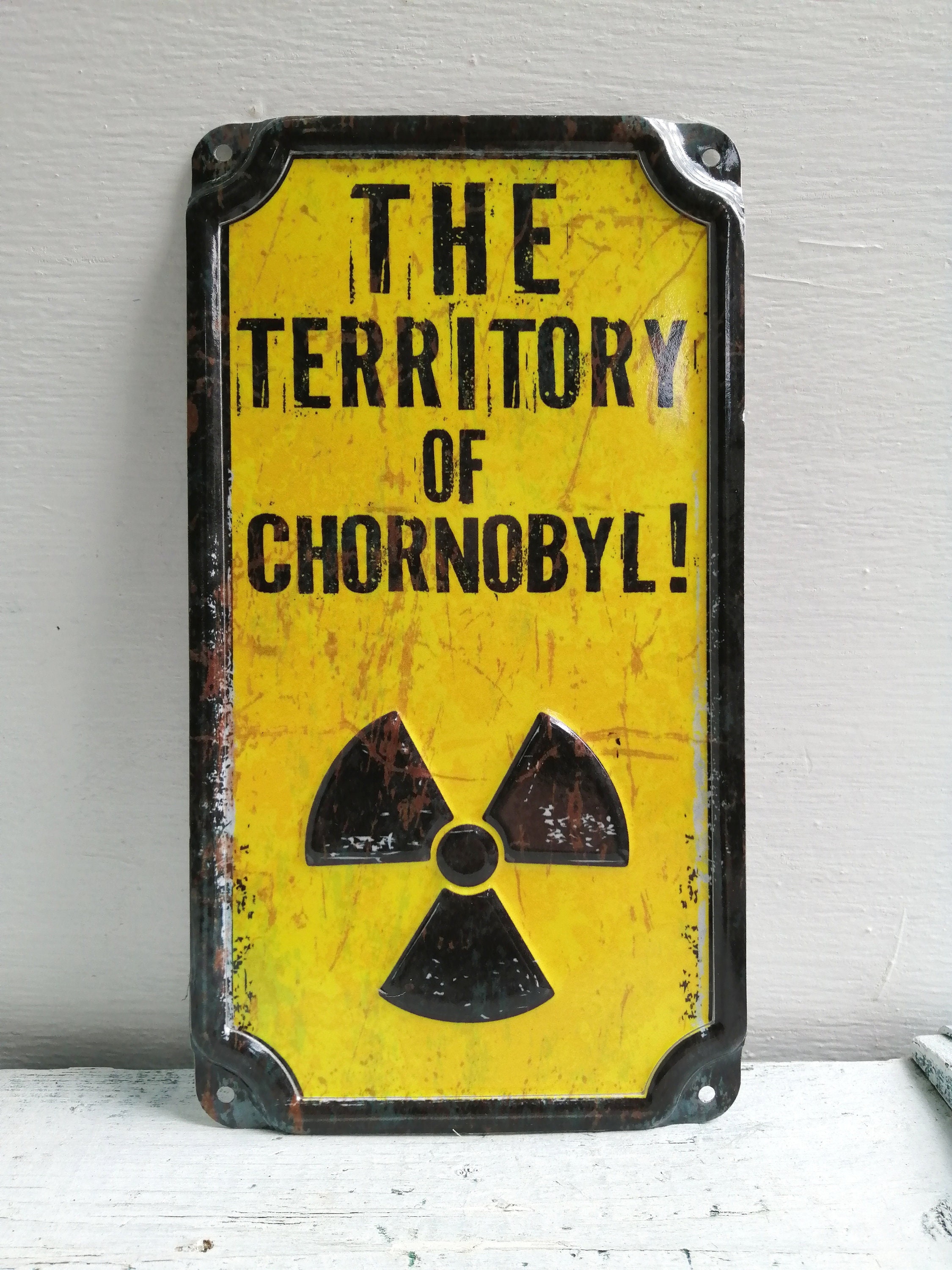 Radioactive Danger Sign Chernobyl Zone Safety Warning Sign Garage Decor ...