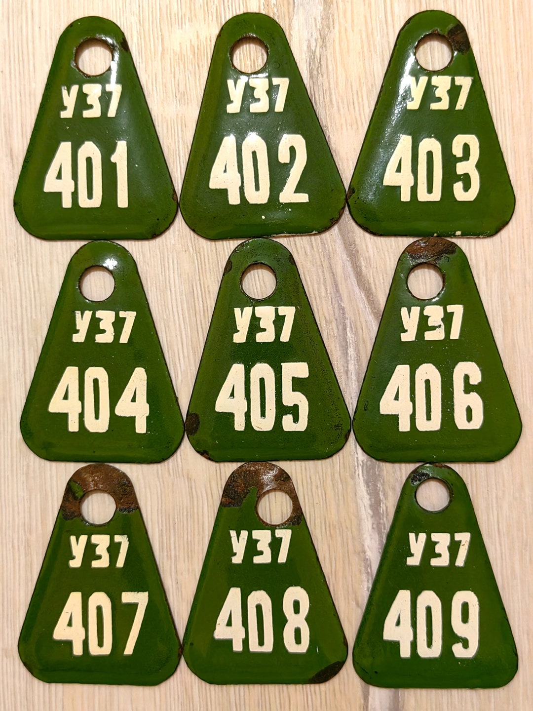 Pick Any Number Metal Tag Vintage USSR Enamel Number Lockers Fob Soviet ...