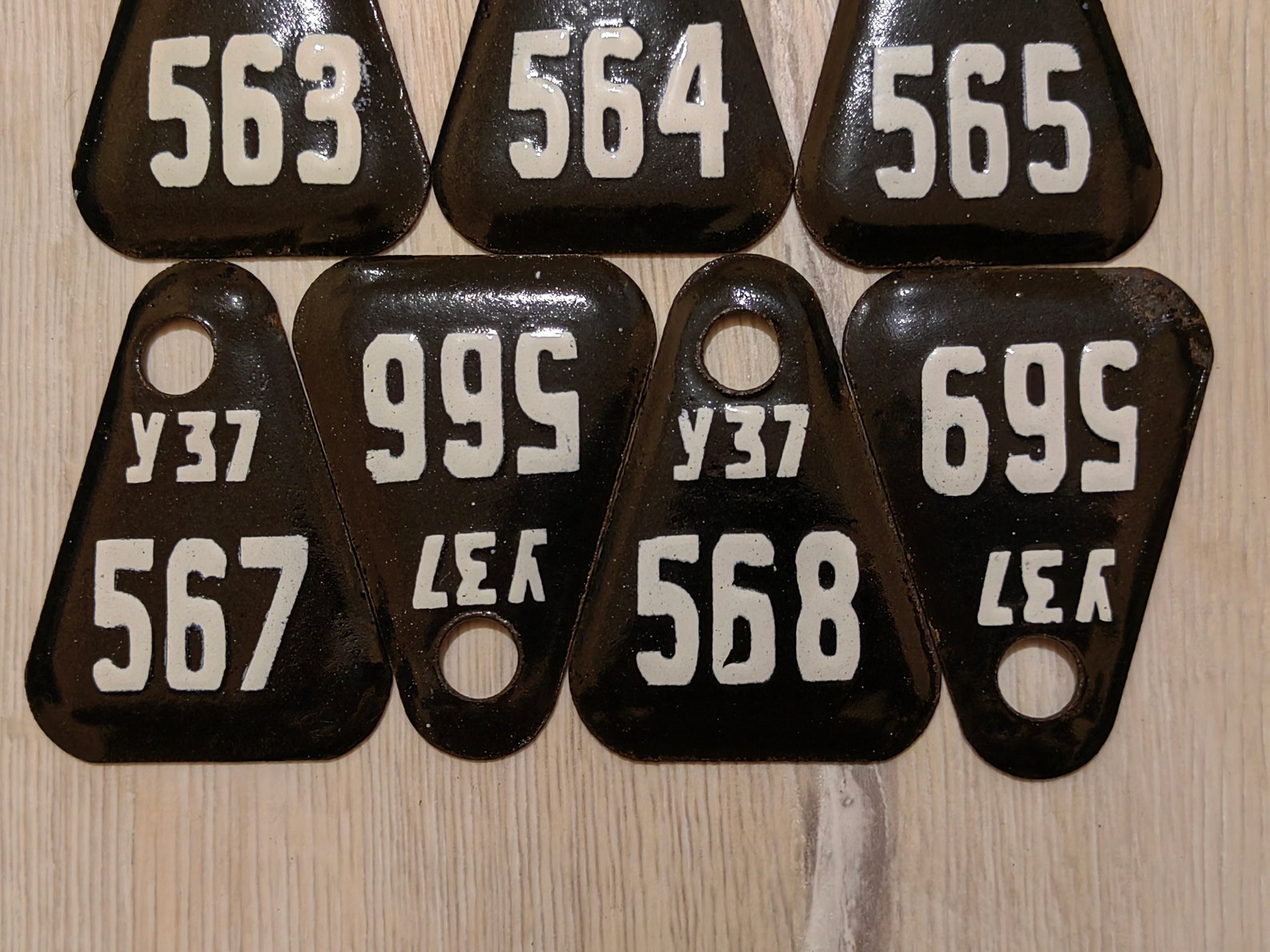 Vintage USSR Metal Wardrobe Tag Sign Dressing Room Number Hotel Room ...