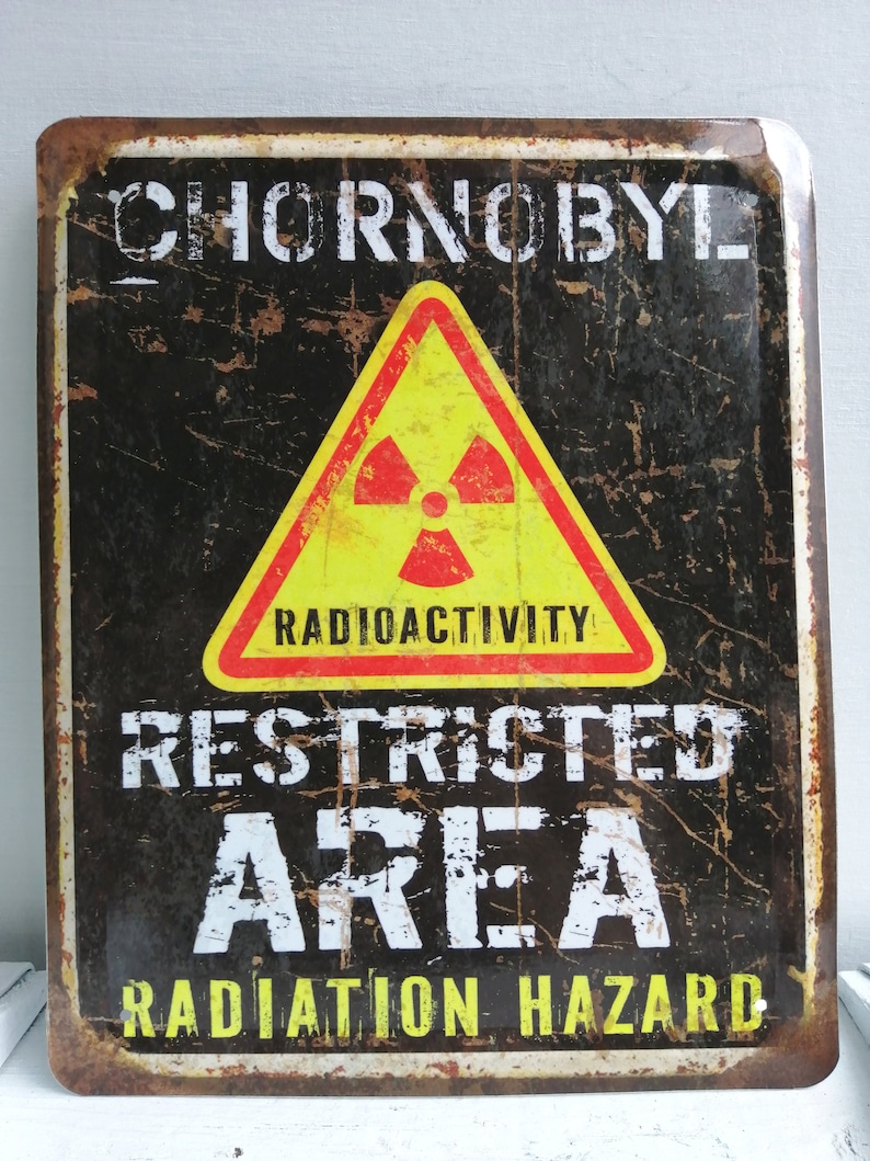 Hazard Danger Sign Chernobyl Zone Safety Warning Sign Garage - Etsy Canada