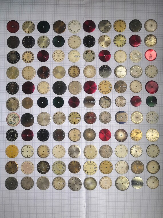 110 Pcs Watch Faces Mens Watch Dials Patina Watch Faces - Etsy
