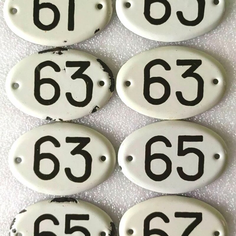 Enamel House Numbers - Etsy