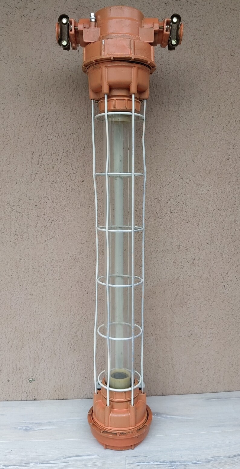 35 Inches Long Vintage Soviet Era Fluorescent Explosion Proof Lamp ...