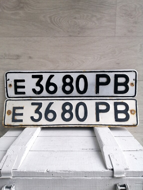 Pair of Vintage USSR Car Number Plates Soviet Car Licence - Etsy