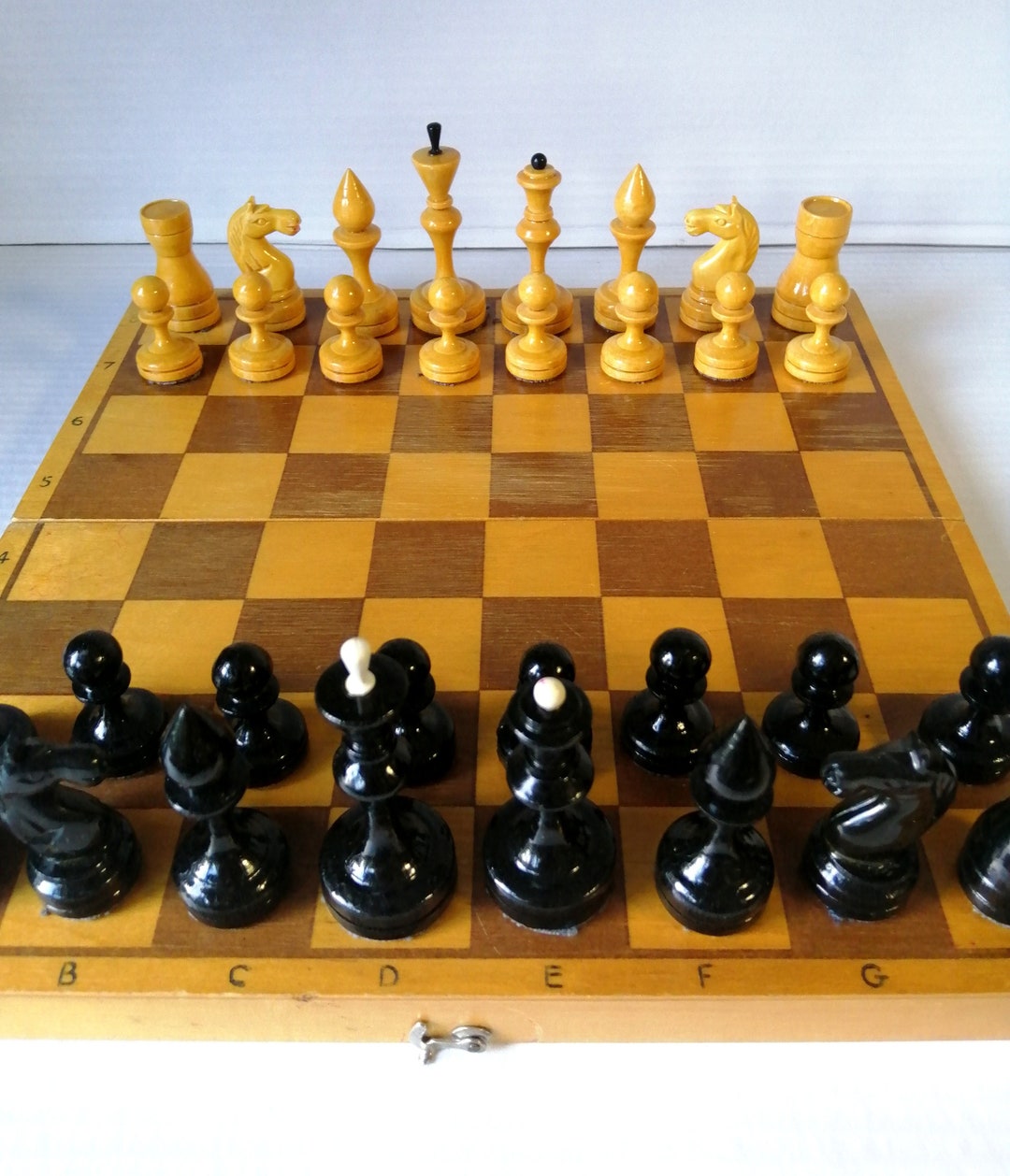 Vintage USSR Chess Soviet Chess Game With Original Stamp Inside the ...