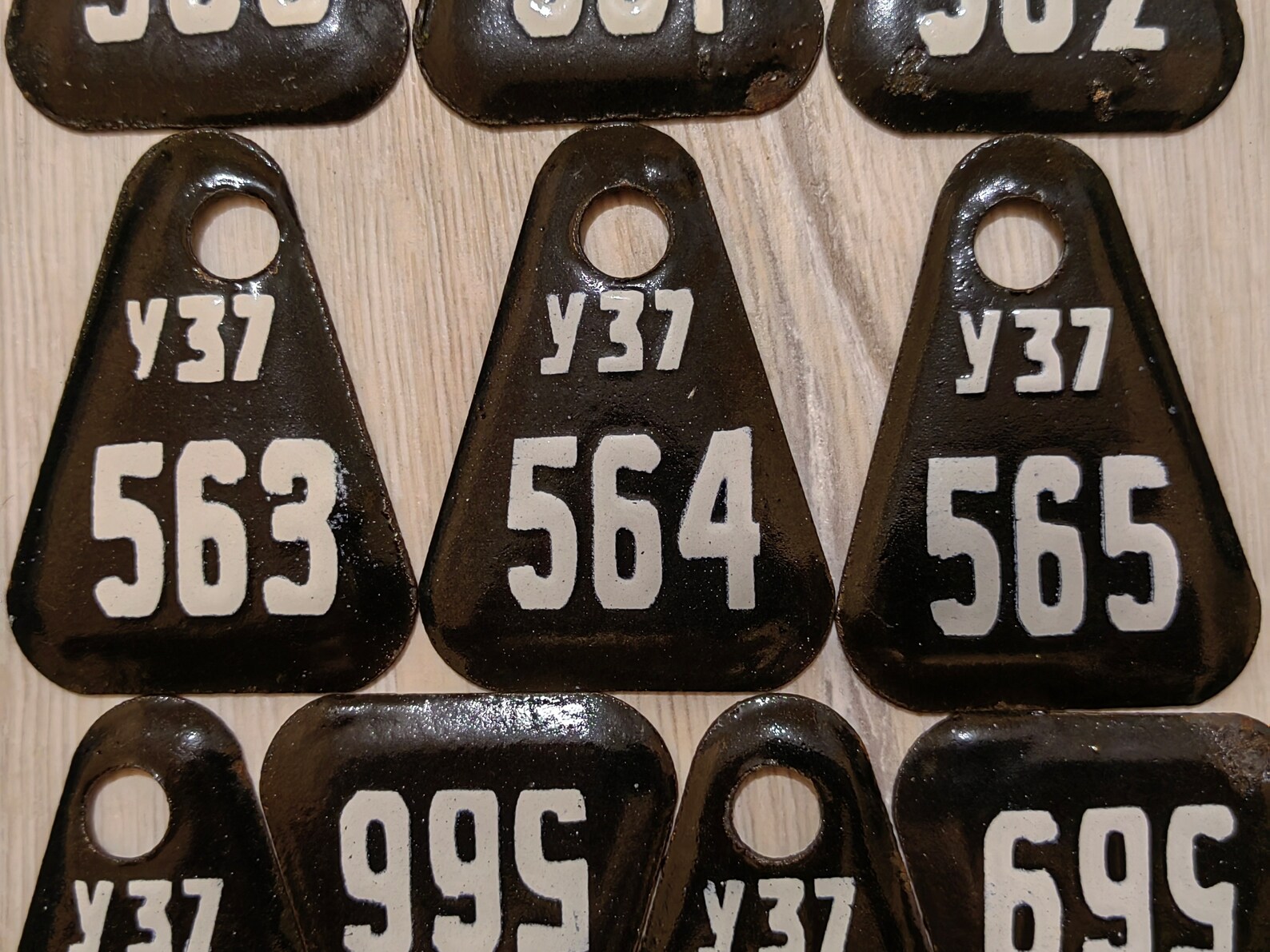 Vintage USSR Metal Wardrobe Tag Sign Dressing Room Number Hotel Room ...