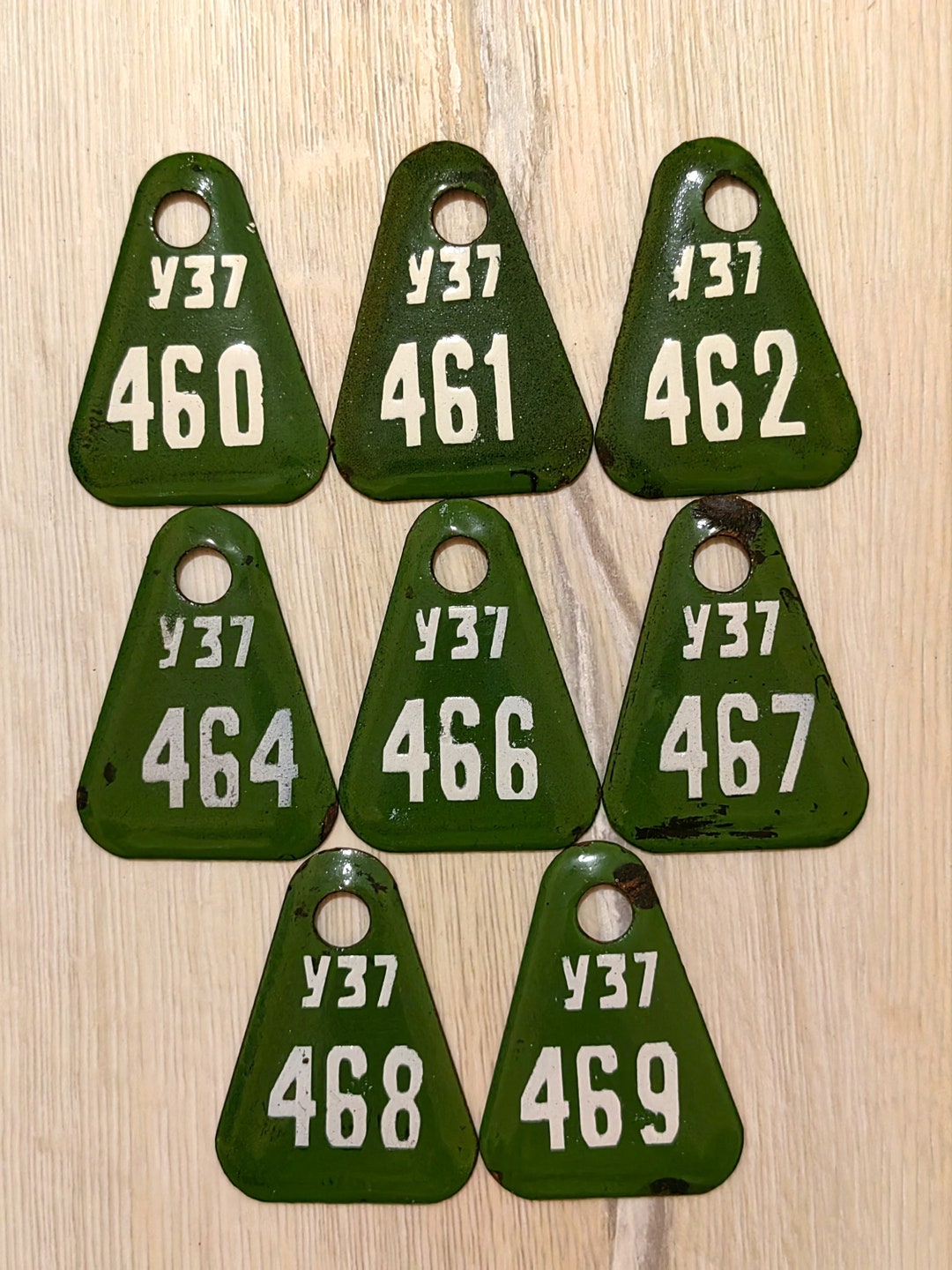 Pick Any Number Metal Tag Vintage Enamel Number Lockers Fob USSR ...