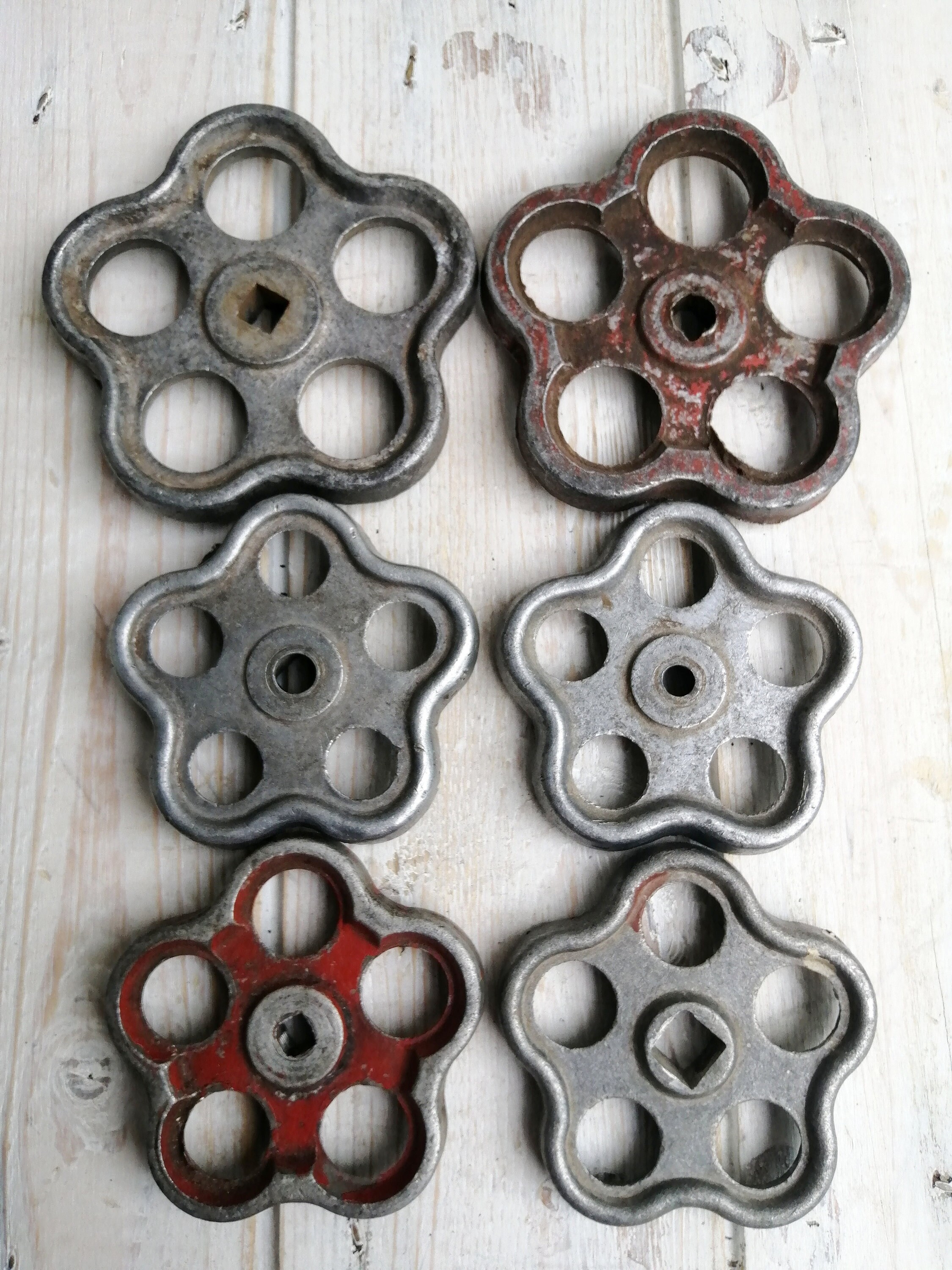 Lot of Six Vintage Valve Handles Industrial Home Decor Spigot | Etsy