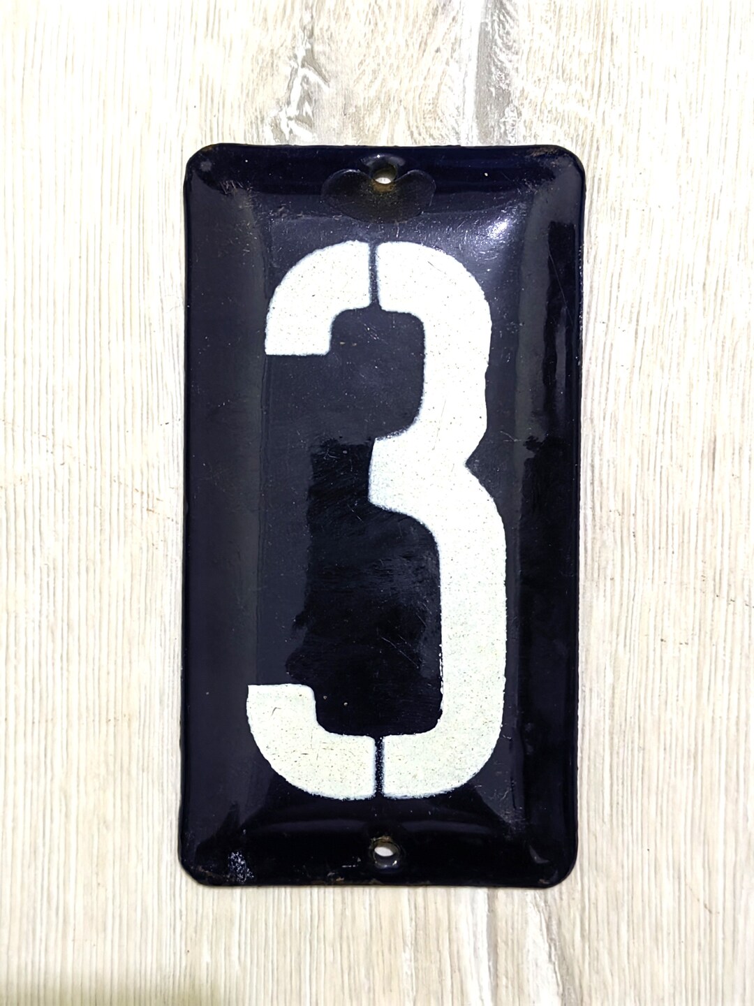 5" * 3" Vintage Enameled House Door Gate Number 3 Soviet Era Door ...