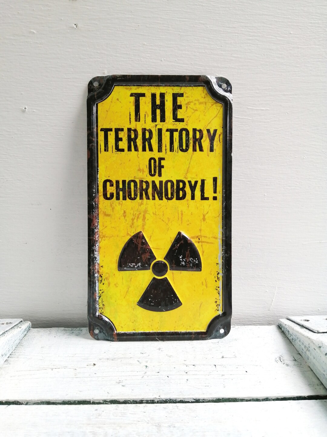 Radioactive Danger Sign Chernobyl Zone Safety Warning Sign Garage Decor ...
